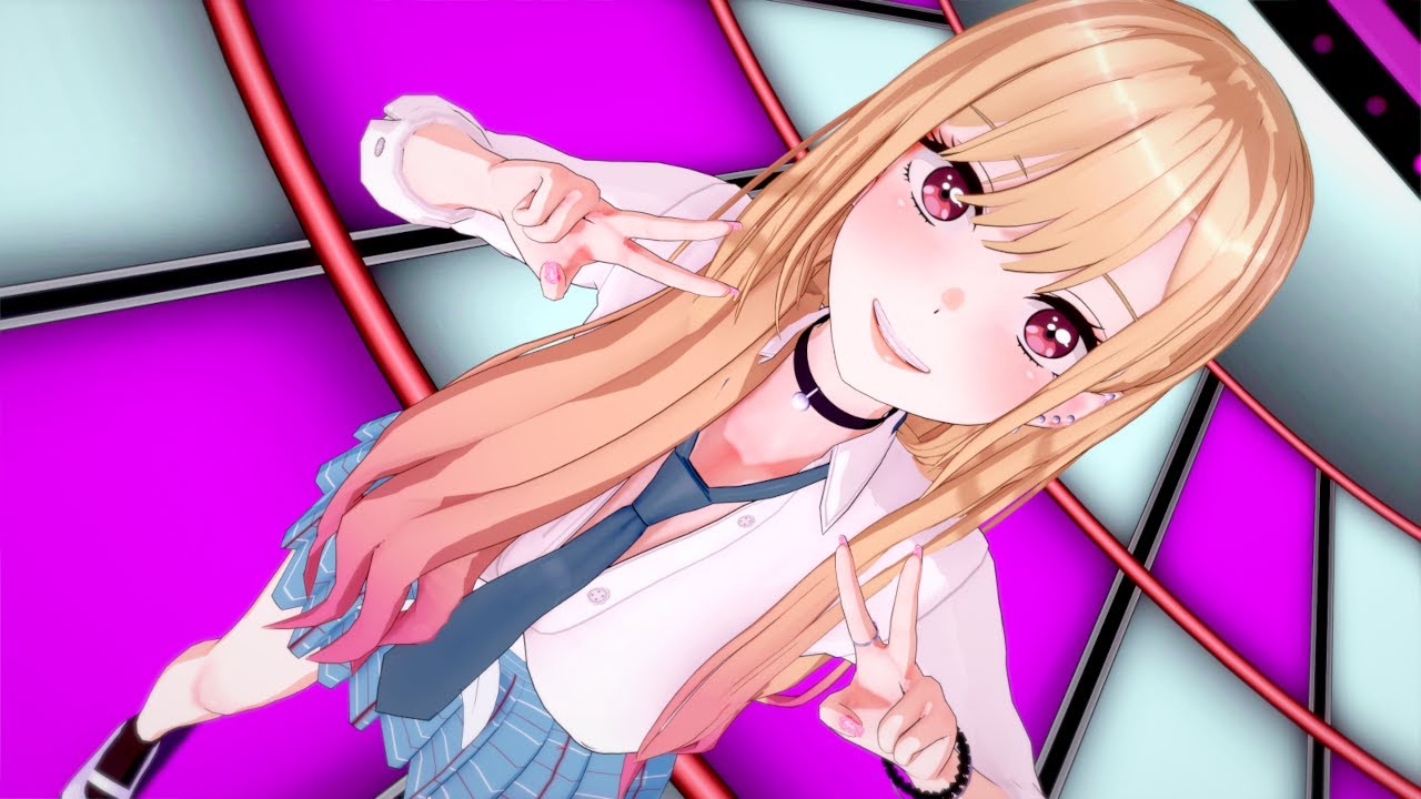 【MMD】喜多川海夢 Kitagawa Marin - チキチキバンバン「パリピ孔明」 - 【1440p60】 - MzMzMMz