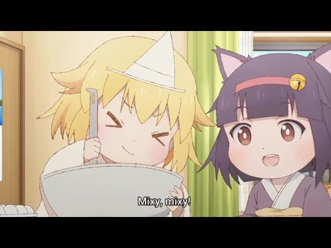Mixy, Mixy! Yuurei and Myako Cooking | Shachiku-san wants to be healed by a little ghost Episode ...